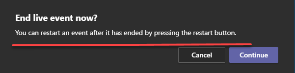 Restarting a Teams Live Event – Welcome to Deltinger 365